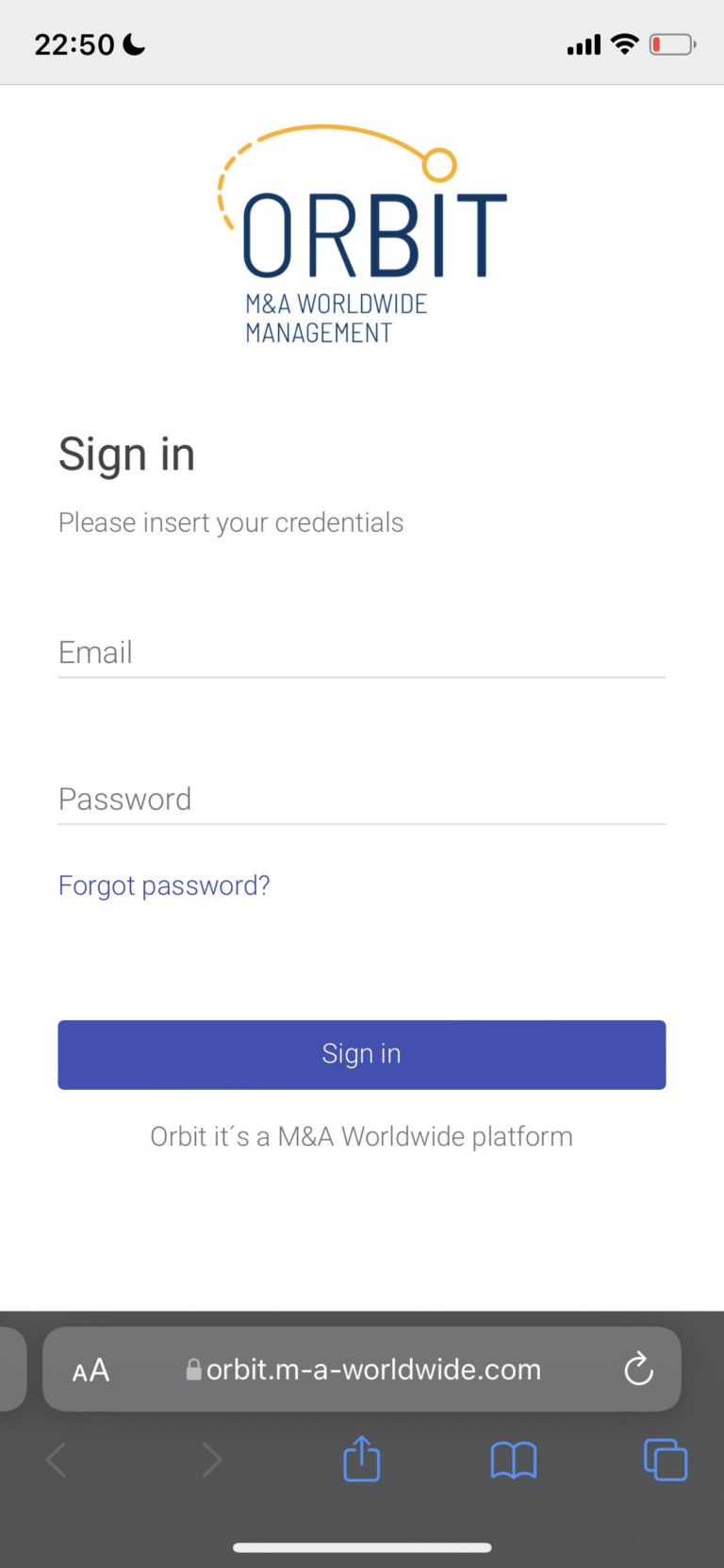 How to install Orbit on your smartphone - M&A Worldwide