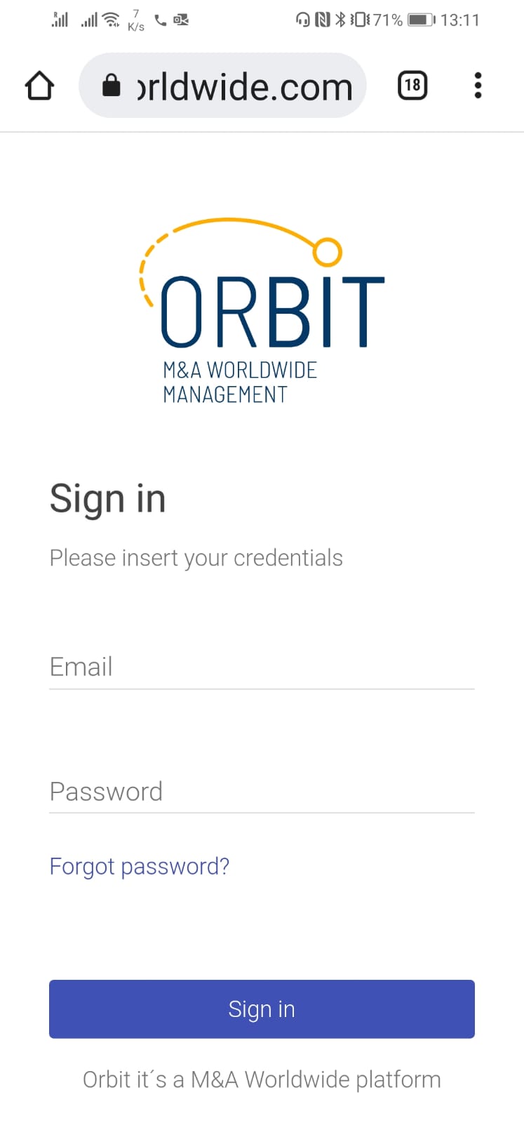 How to install Orbit on your smartphone (Android) - M&A Worldwide